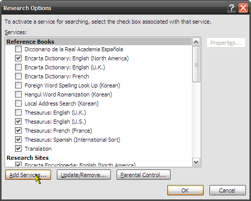How To Make Use Of Research Feature in Microsoft Word 2007