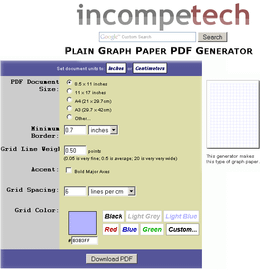 GraphPaper Make Your Own Graph Paper Online