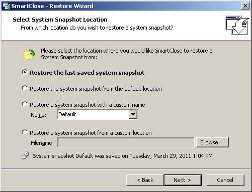 Take & Restore Quick Snapshots Of Your System State With SmartClose [Windows]