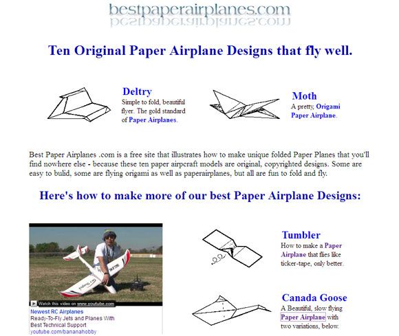 Learn How to Make Paper Airplanes With These Five Paper Craft Websites