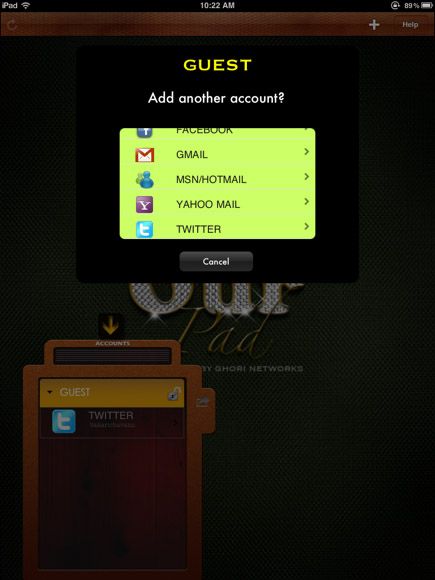 Our Pad Lets You Setup Multiple User Accounts On Your iPad