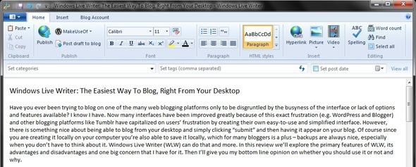 Windows Live Writer: The Easiest Way To Blog, Right From Your Desktop