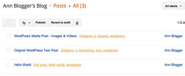 Blogger To WordPress, WordPress To Blogger - Switching Blogs Tested