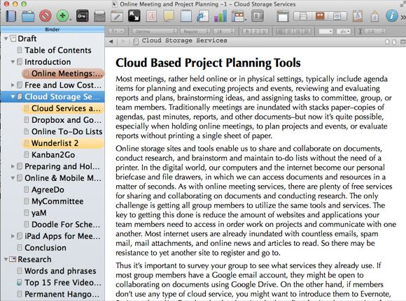 Scrivener: The Best Writing Program for the Mac and PC