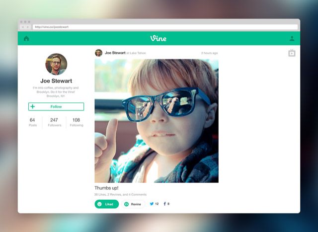 Vine Releases Video Services Online With Full Screen TV Mode
