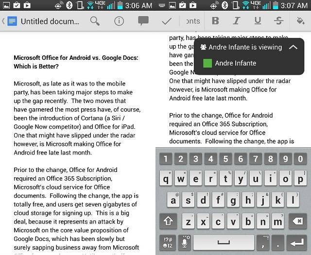 Microsoft Office For Android vs. Google Docs: Which Is Better?