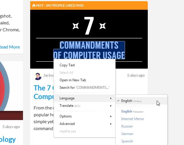 Edit Image Text With Chrome's Project Naptha: What It Is & How To Use It