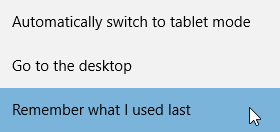 Continuum: Switch Between Windows 10 Desktop & Tablet Mode