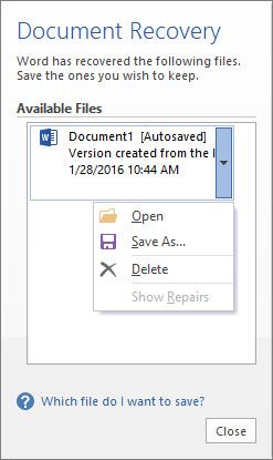 How to Recover Deleted Office Files