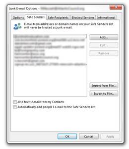 How To Whitelist Email Addresses In Outlook
