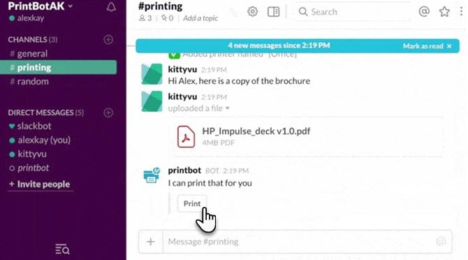 How to Print Slack Documents Using a Single Command
