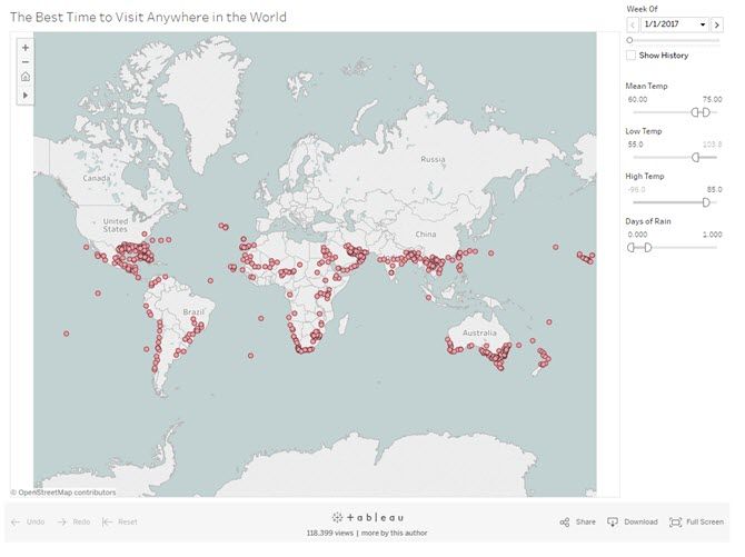 This Interactive Map Shows When to Travel for Ideal Weather
