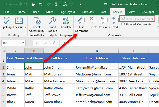The Beginner's Guide to Comments in Microsoft Excel