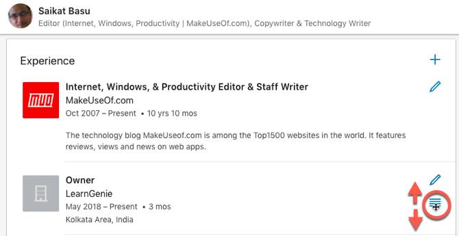 How to Sort Your LinkedIn Jobs and Skills in the Correct Order