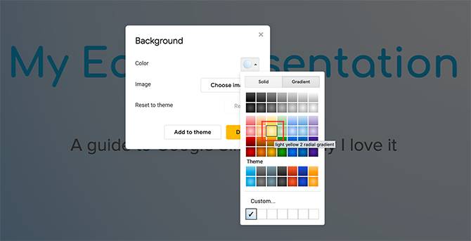 How to Create and Use Custom Gradients in Google Slides