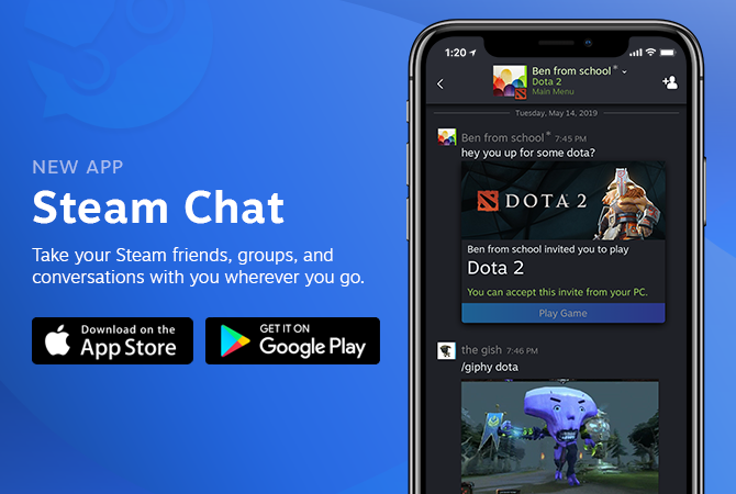 Valve Launches a Steam Chat App for Mobile