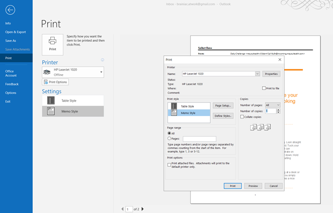 How to Print an Email From Anywhere