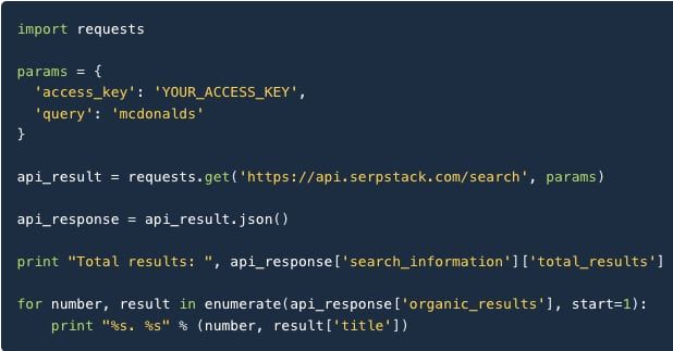 Draw Useful Data From Search Results With the Serpstack API