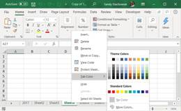 How To Work With Worksheet Tabs In Microsoft Excel
