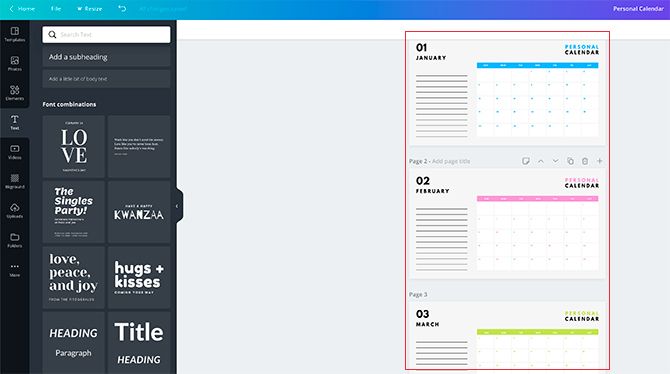 How to Make Your Own Calendar Using Canva