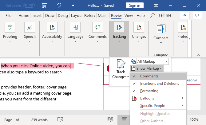 How to Remove Comments and Accept All Changes in Word