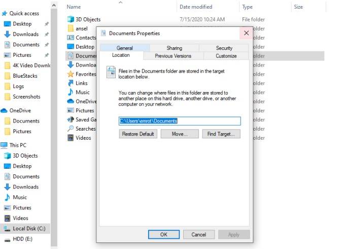 How to Move Your User Folders in Windows 10