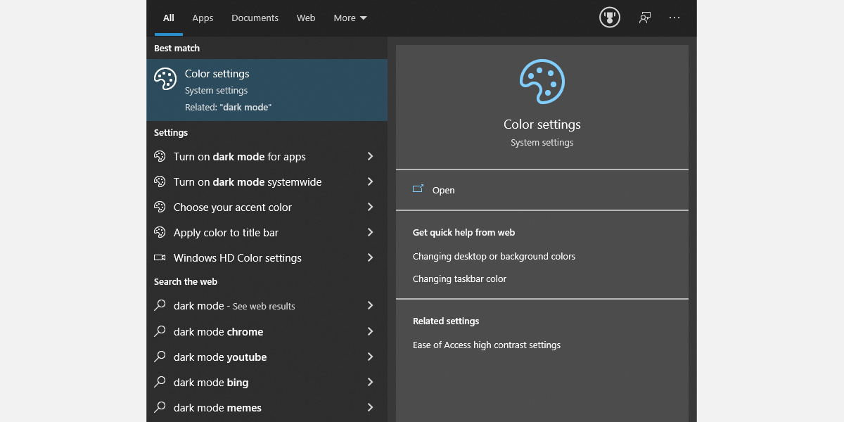 Windows 10 Will Soon Receive Dark Mode Searching