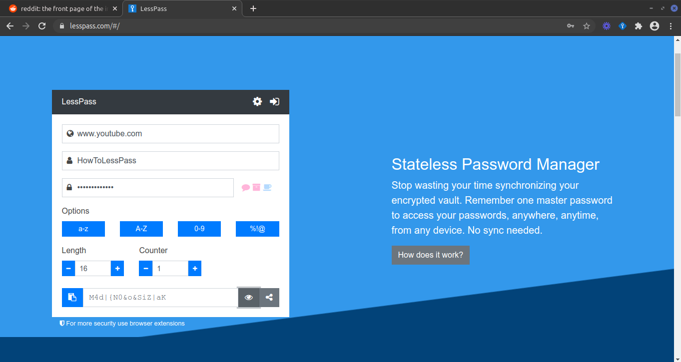 How to Use LessPass to Manage Your Passwords