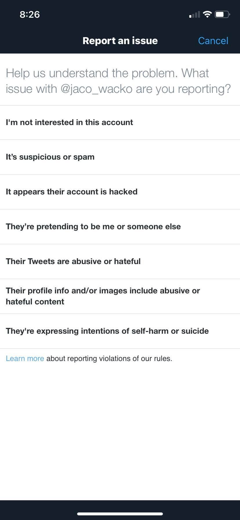 How to Report a Post or Account on Twitter