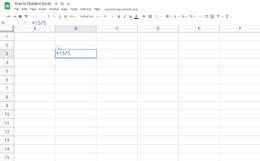 How To Divide In Excel