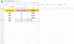 How To Multiply In Excel