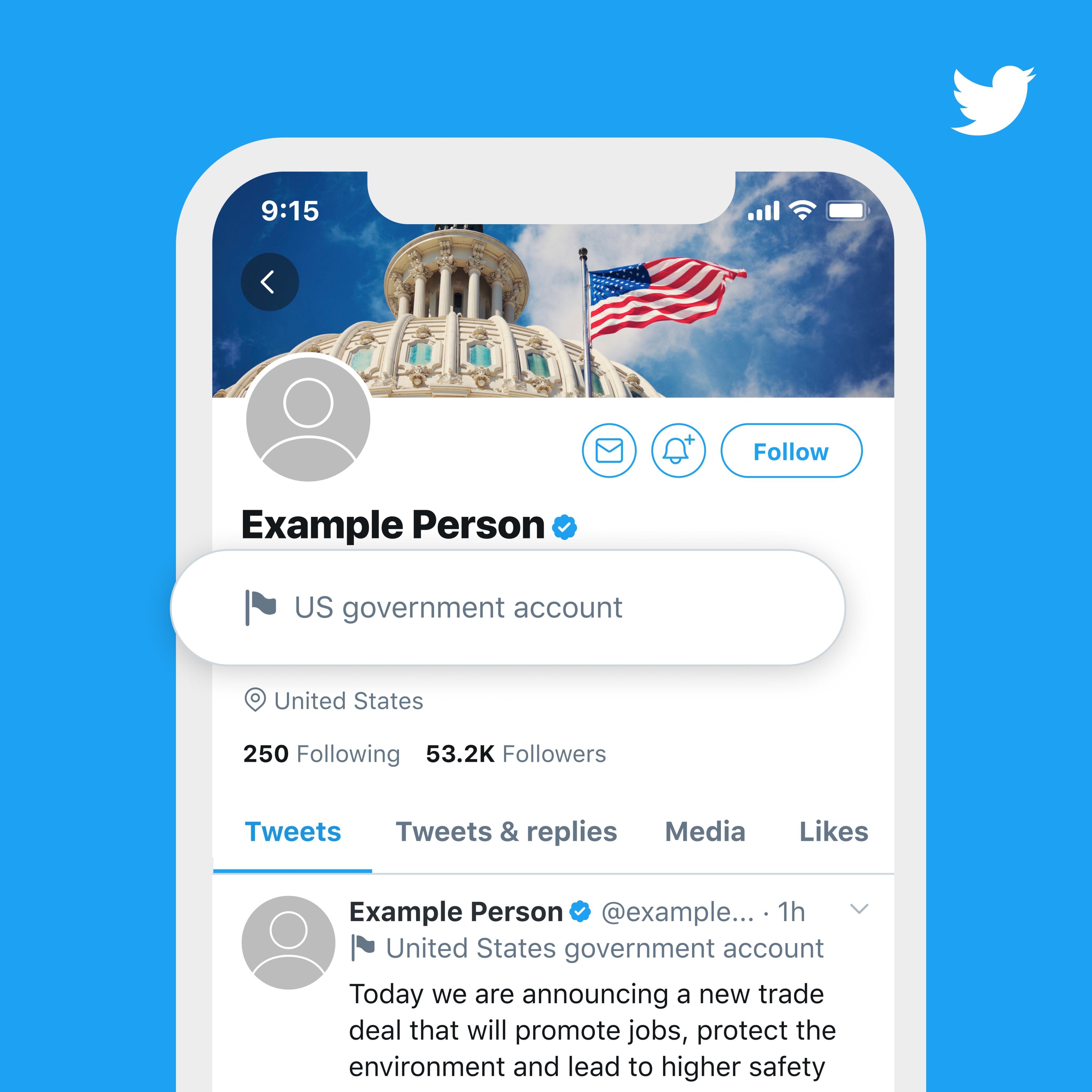 Twitter to Label the Personal Accounts of Government Officials
