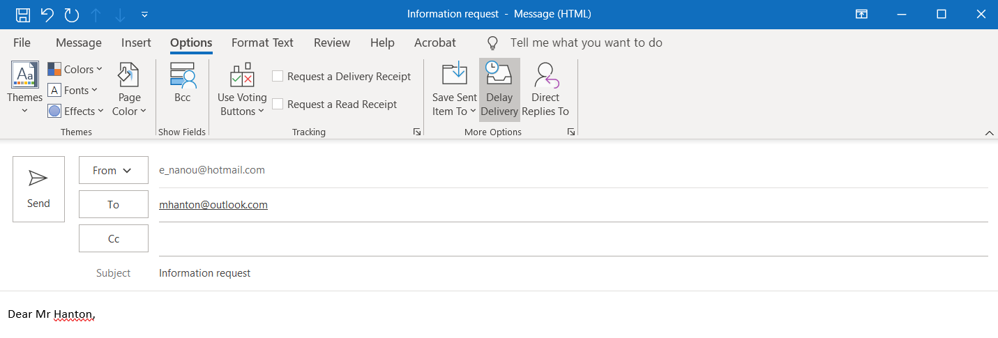 How to Schedule an Email in Outlook