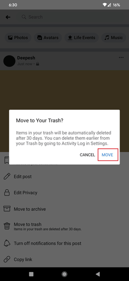 How To Delete A Facebook Post or Posts 