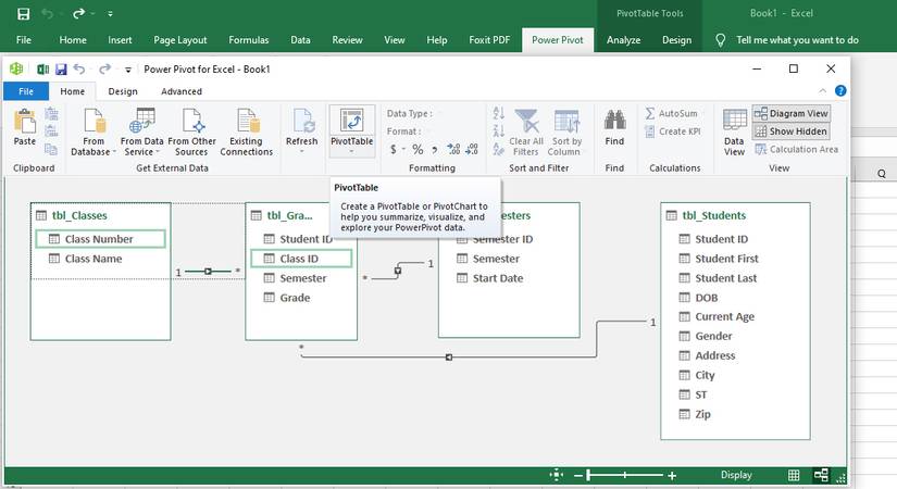 How to Create Relationships Between Multiple Tables Using Data Model in ...