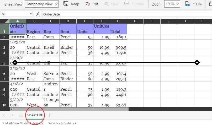 How to Create a Temporary View in Excel for Collaboration