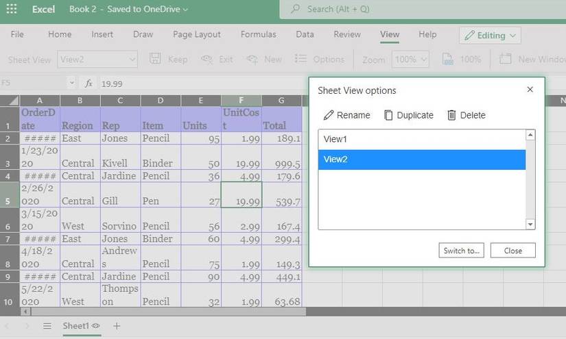 How to Create a Temporary View in Excel for Collaboration