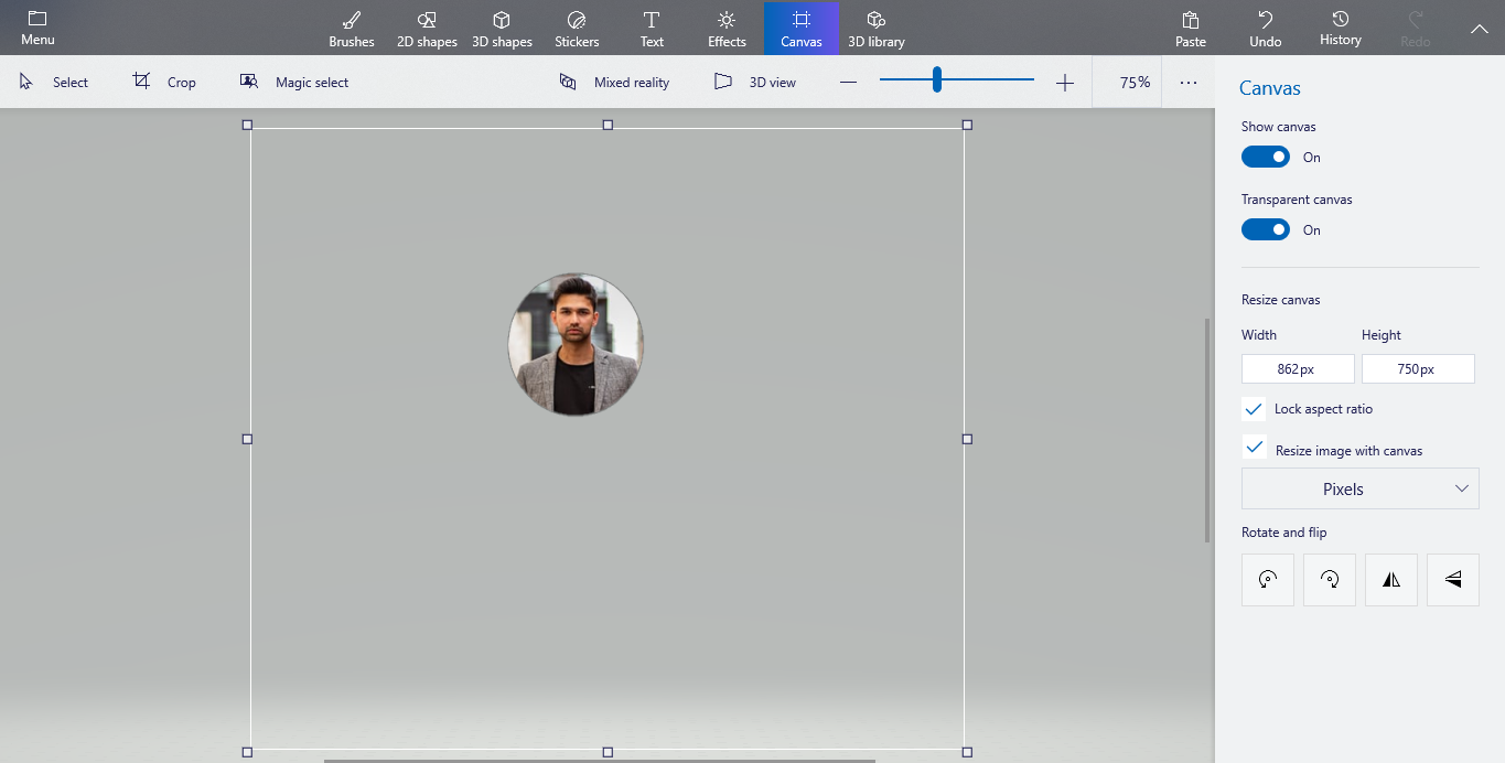 How to Crop an Image Into a Perfect Circle With Paint 3D