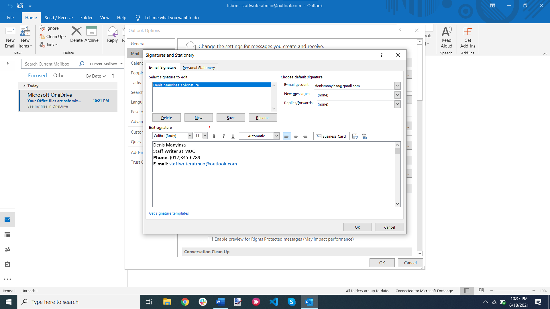 How to Create a Signature in Outlook