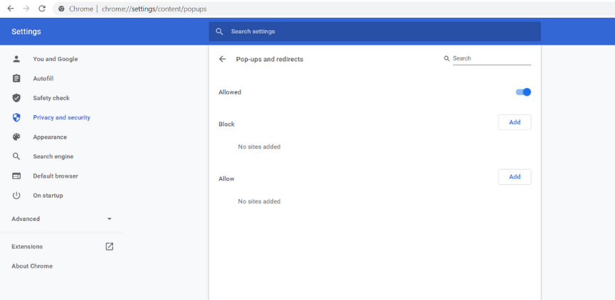 How To Disable The Pop Up Blocker In Chrome