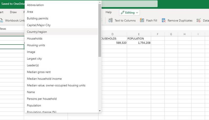 How to Use the Geography Feature in Microsoft Excel