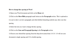 How To Change Line Spacing In Word