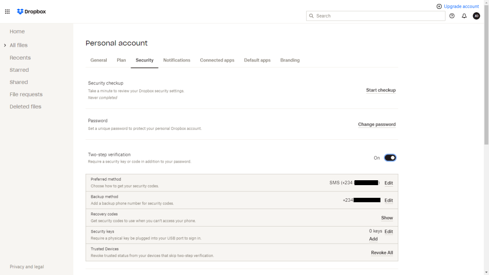 How to Enable Two-Step Verification in Dropbox