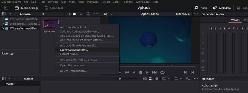How to Use Scene Cut Detection in DaVinci Resolve
