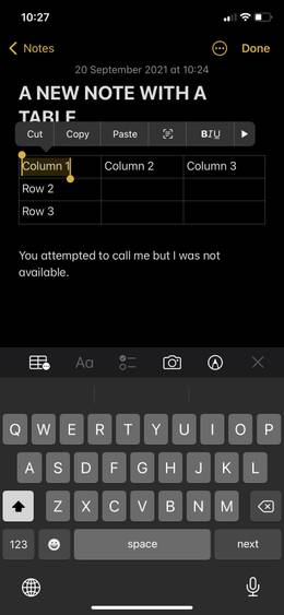 How To Create And Format Tables In Apple Notes Like A Pro