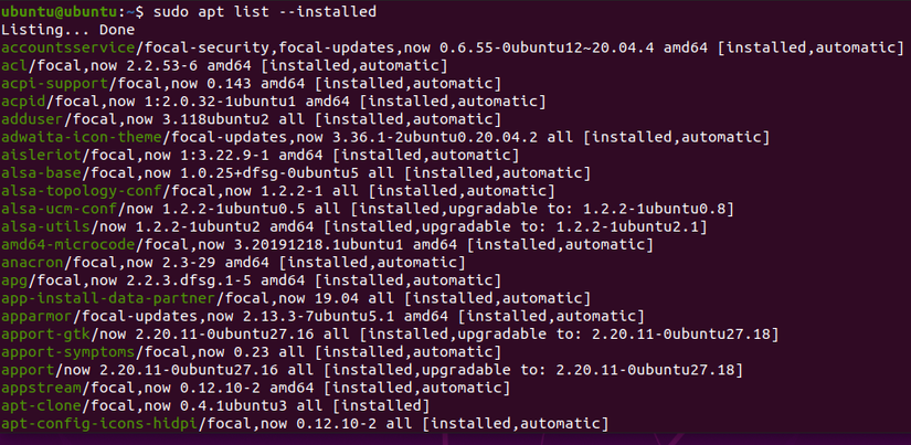 How to List Installed Packages in Ubuntu With APT