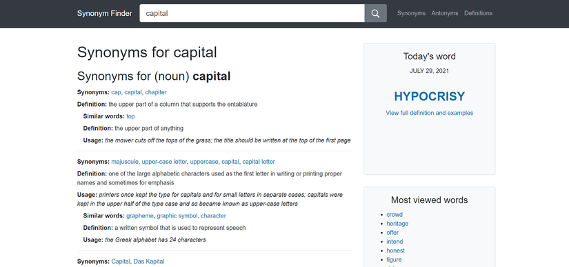 10 Online Synonym Dictionaries To Help You Find A Similar Word