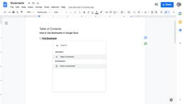 How To Use Bookmarks In Google Docs