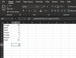 How To Use The AVERAGEIF Function In Excel