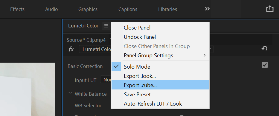 How to Export a LUT From Adobe Premiere